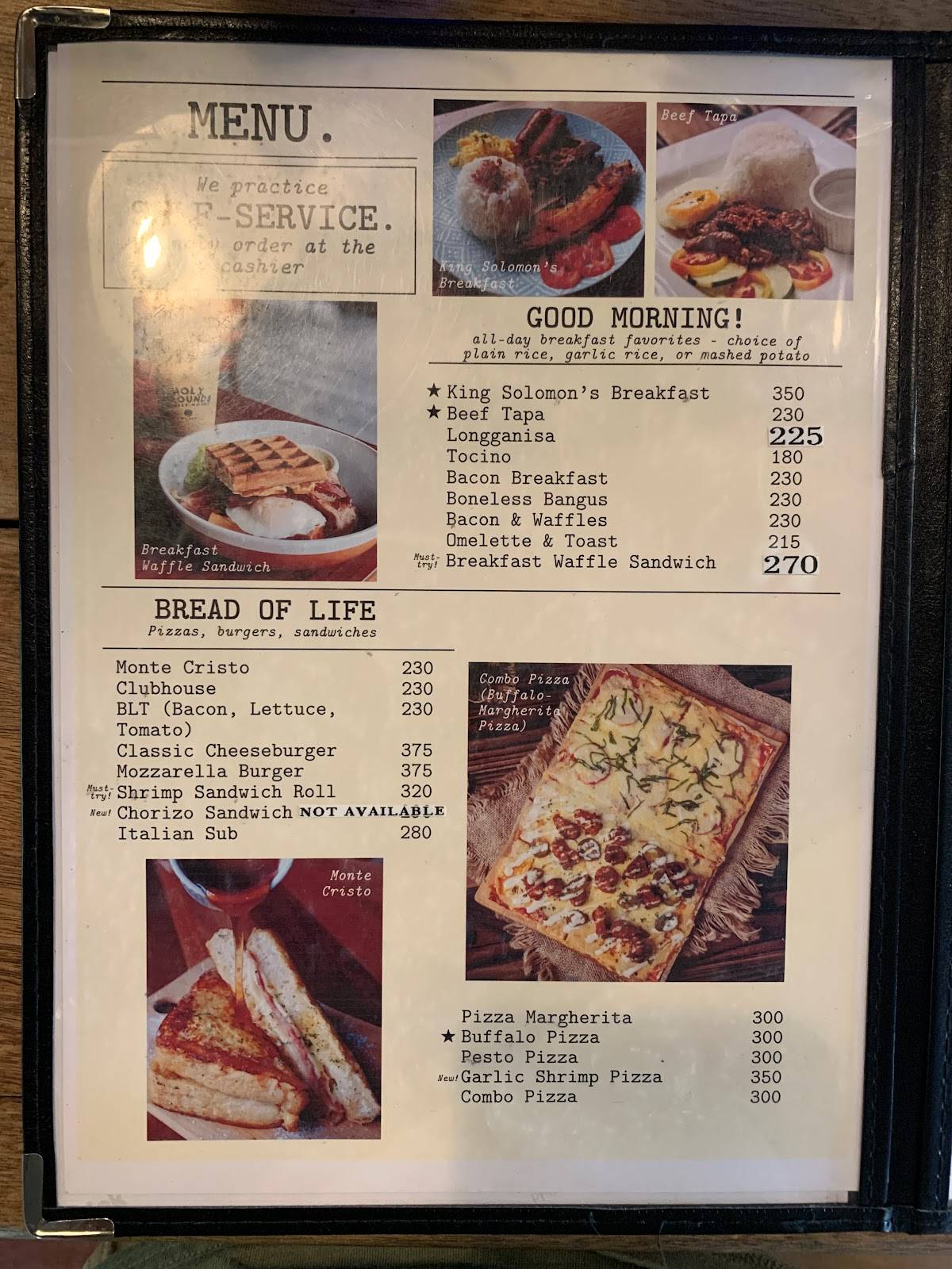 Menu at Holy Grounds Coffee House, Subic Bay Freeport Zone, Sampson Rd