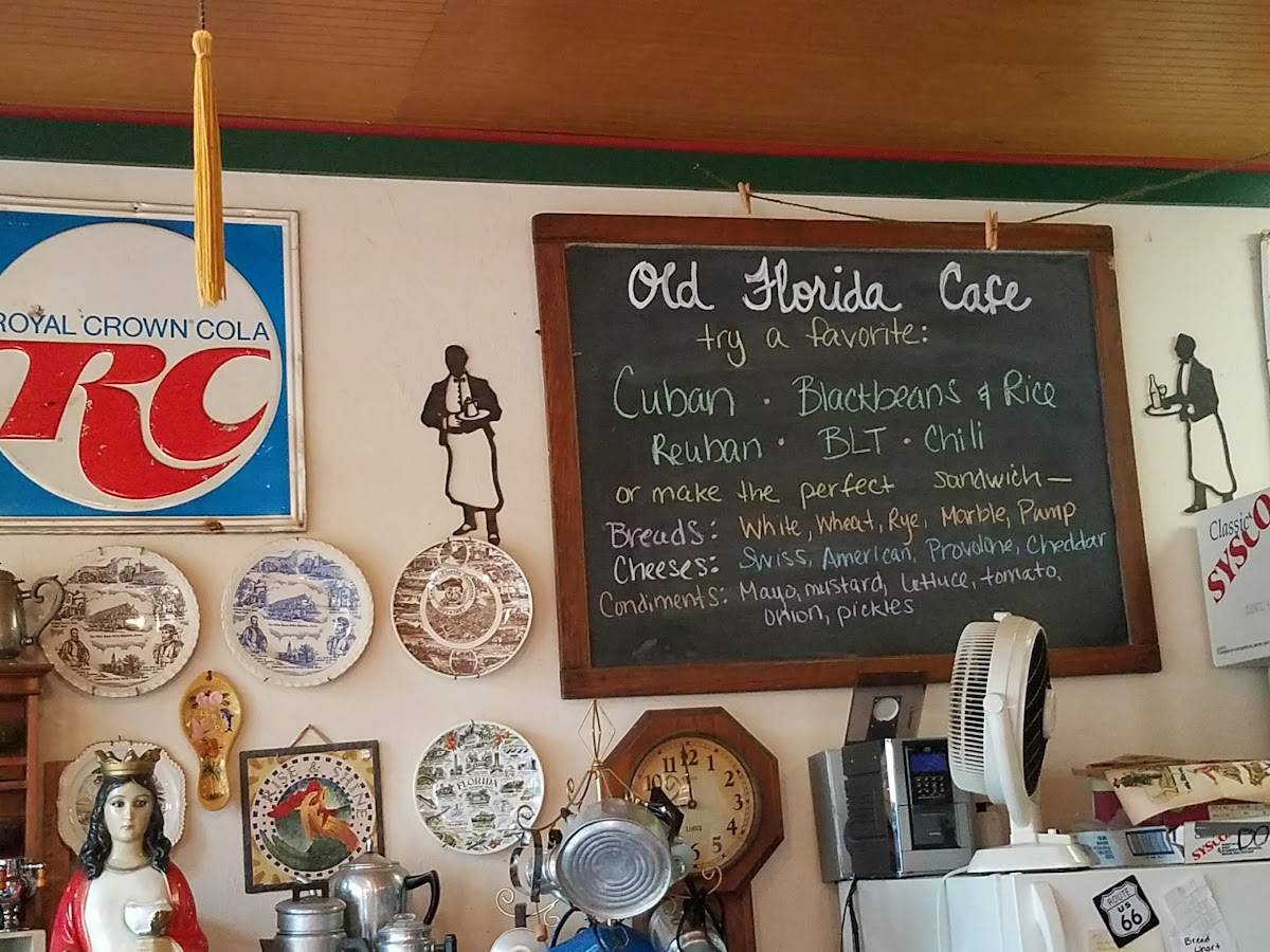 Menu at Old Florida Cafe, Micanopy, 203 NE Cholokka Blvd