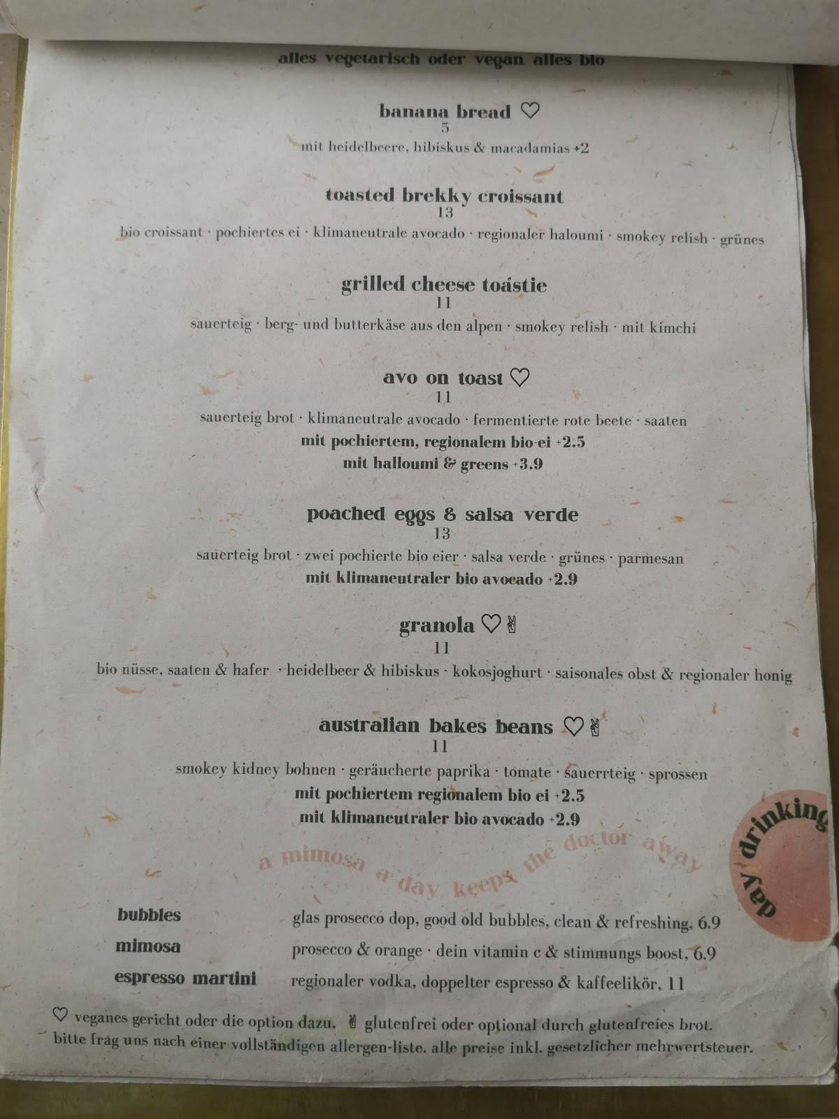 Speisekarte von Poppi Farmer - Specialty Coffee & Organic Food cafe ...