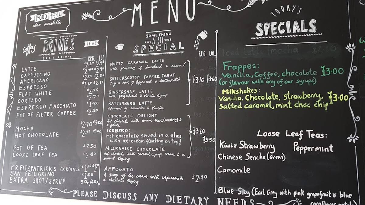 Menu at The Coffee Shop @ Heaton Limited cafe, Bolton
