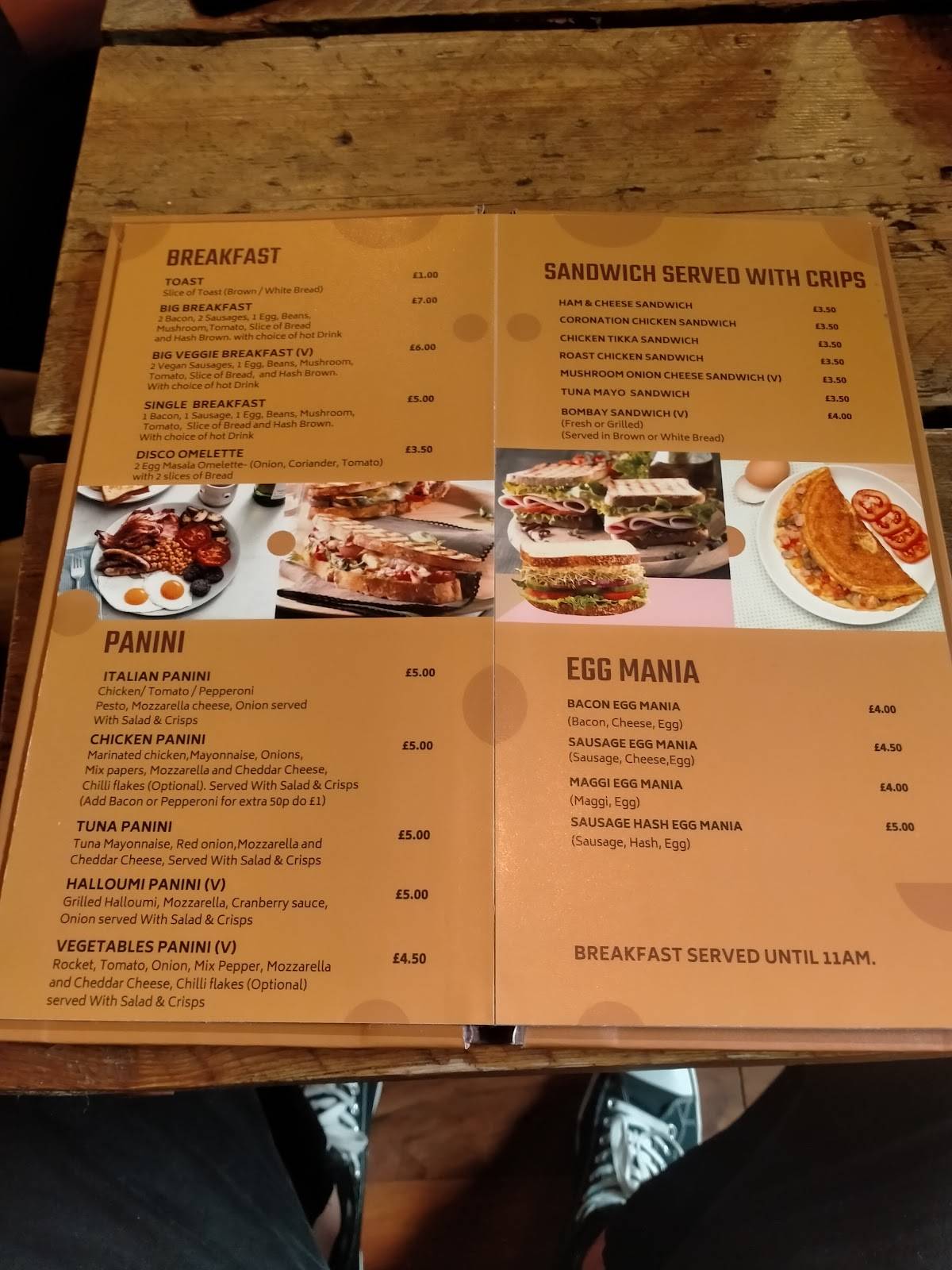 Menu at Cafe Two Shades, Colchester
