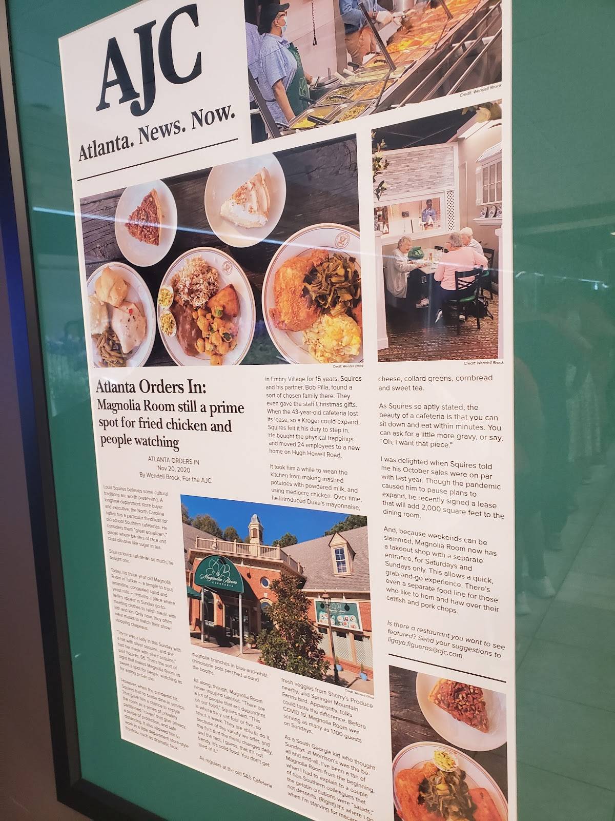 Menu at Magnolia Room Cafeteria, Tucker