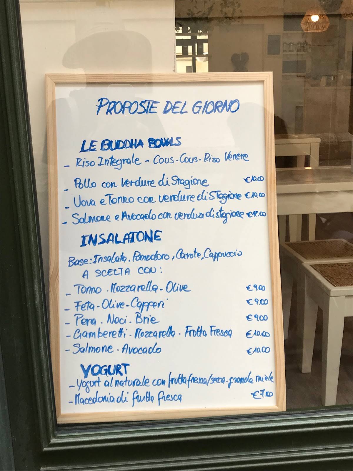 Menu da Caffe' Natura pub & bar, Vicenza