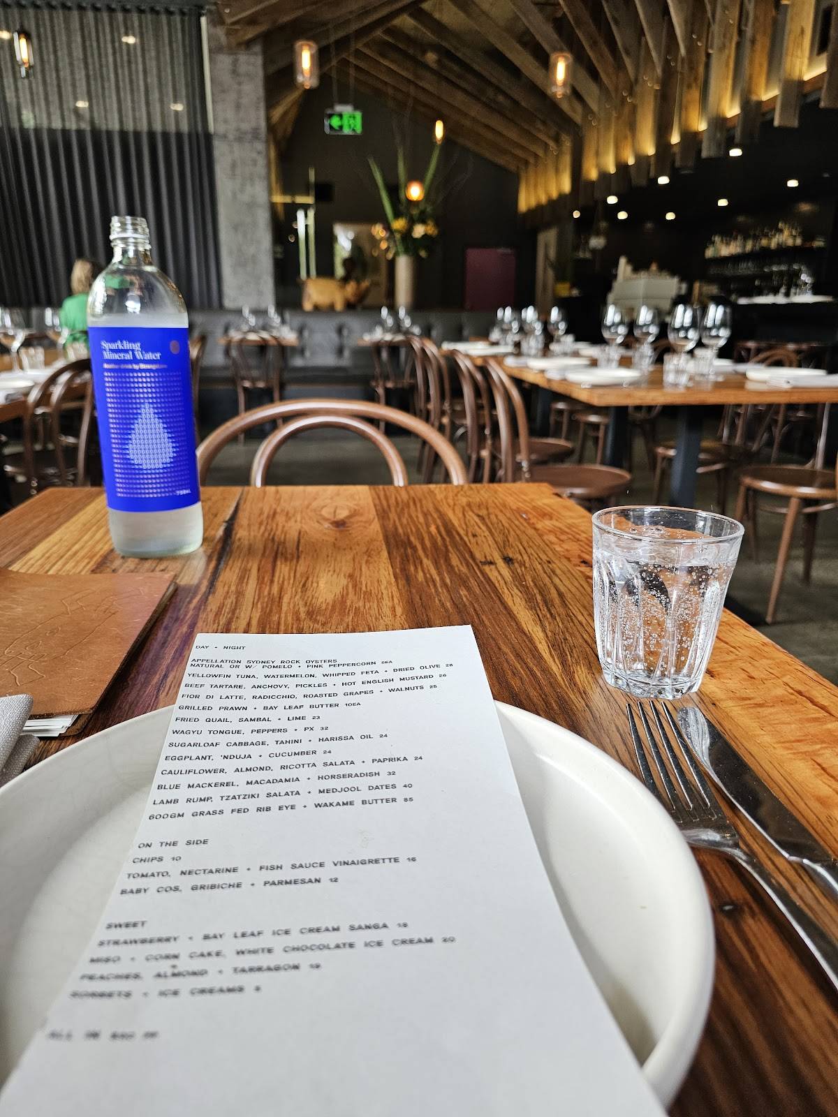 Menu at Rebel Rebel restaurant, Canberra
