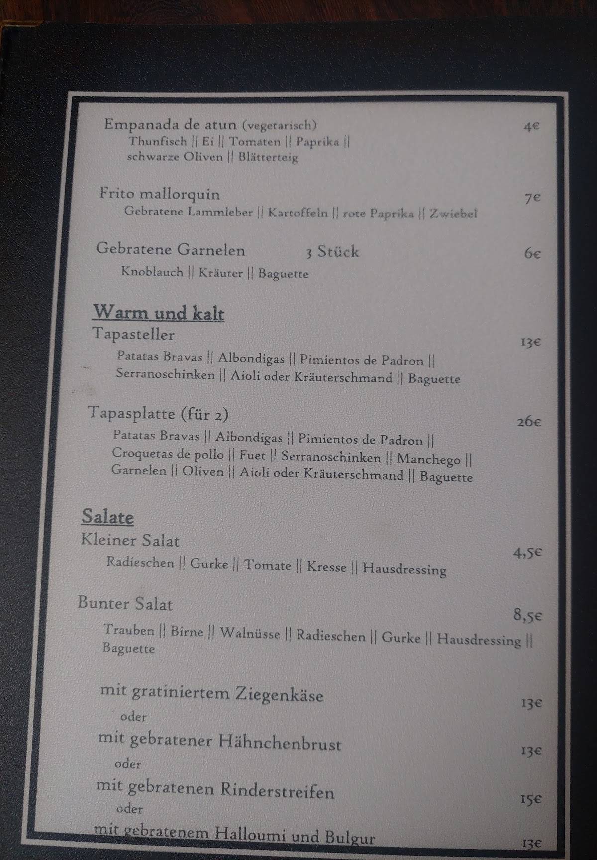 Menu at Capri Blue Grotto pizzeria, Würzburg