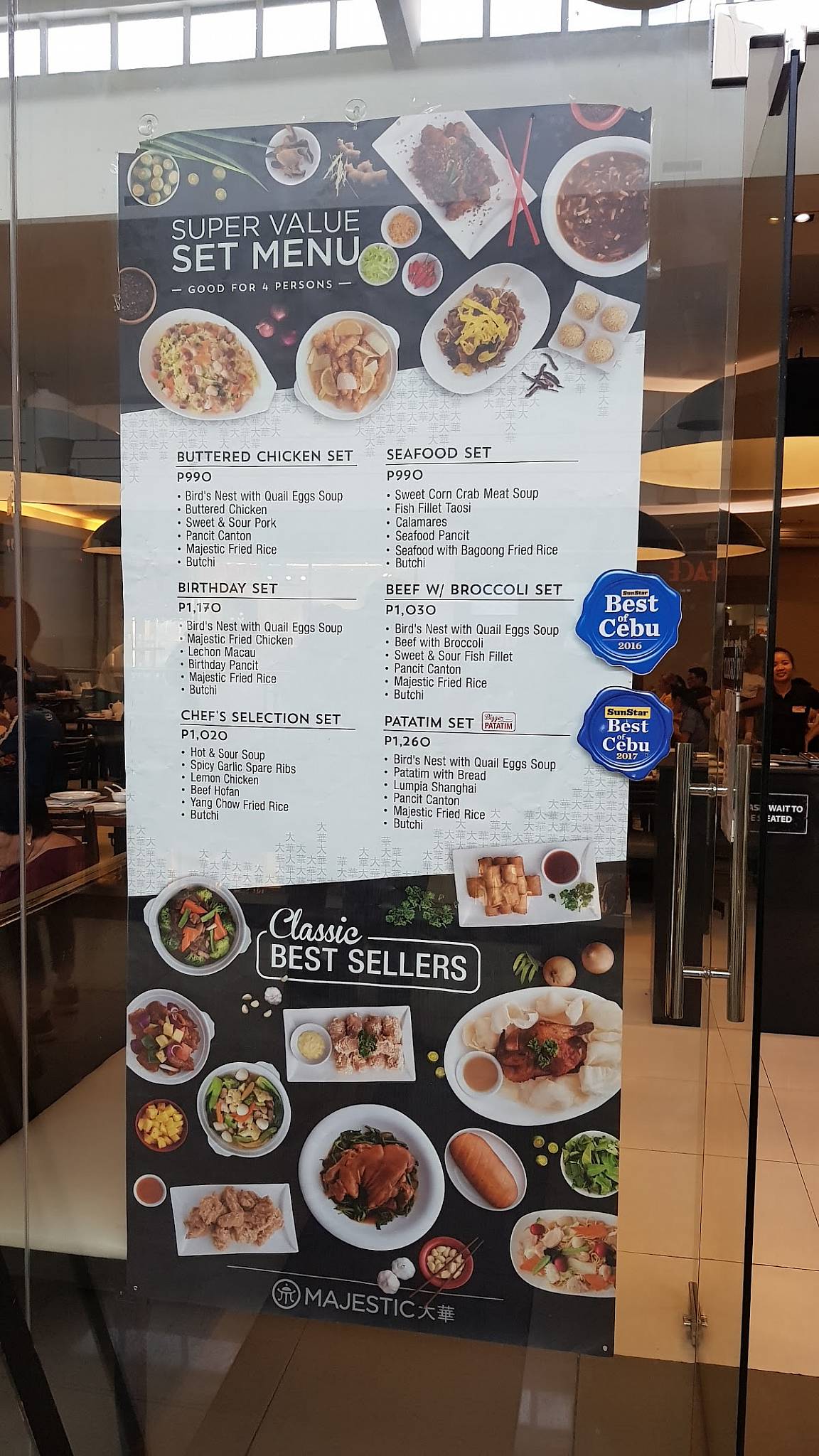 Menu at Majestic restaurant, Cebu City, SM City Cebu