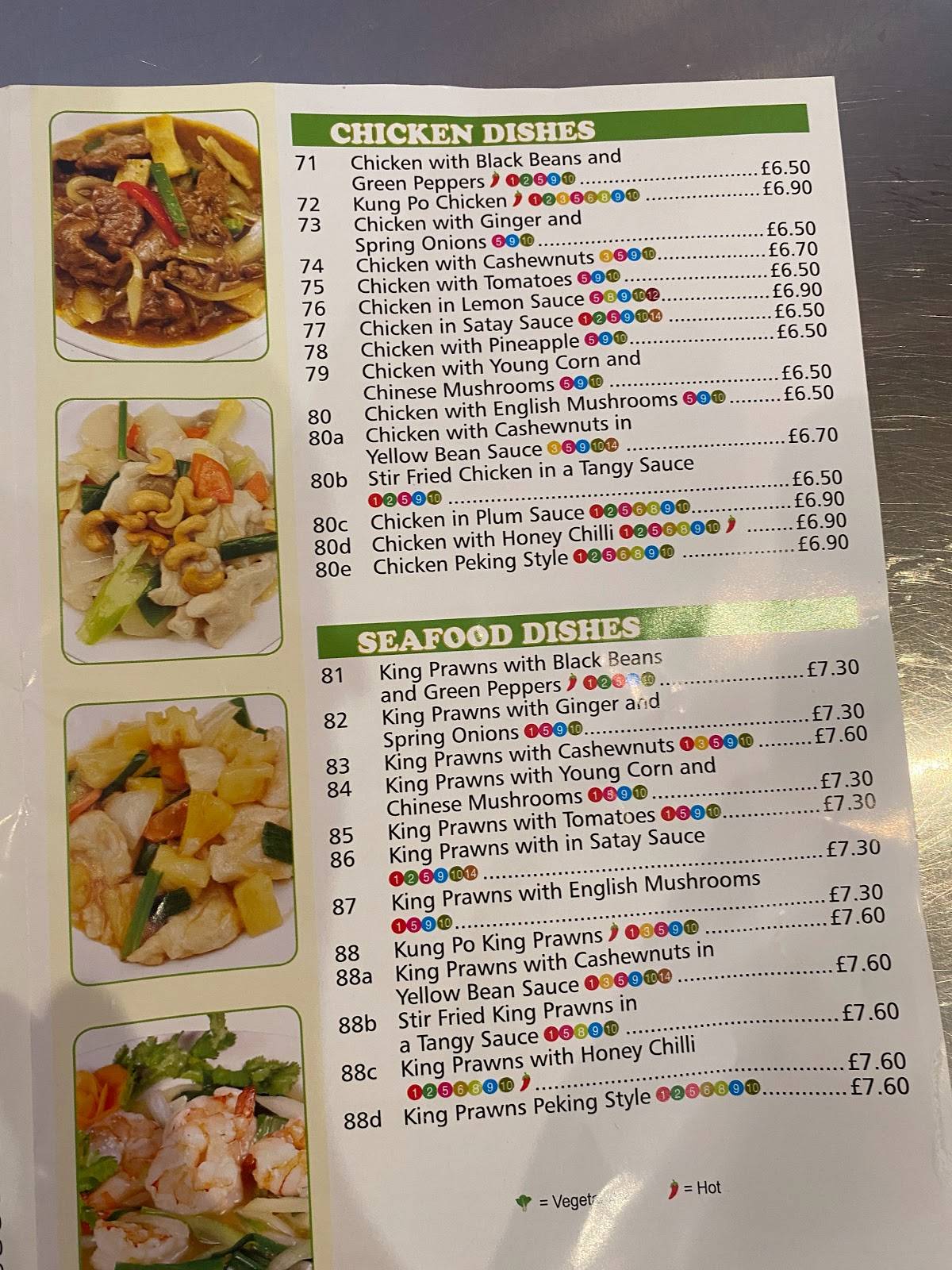 Menu at Cheungs fast food, Yatton