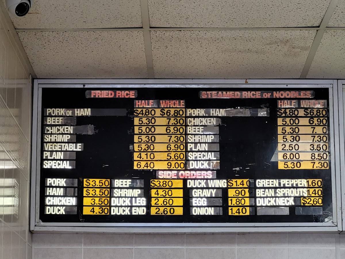 Menu at Chong Wah restaurant, St. Louis, Lindell Blvd