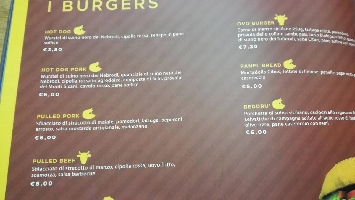 Menu at Cibus Food Factory - Steak House, Norcineria, Cucina Sicula ...