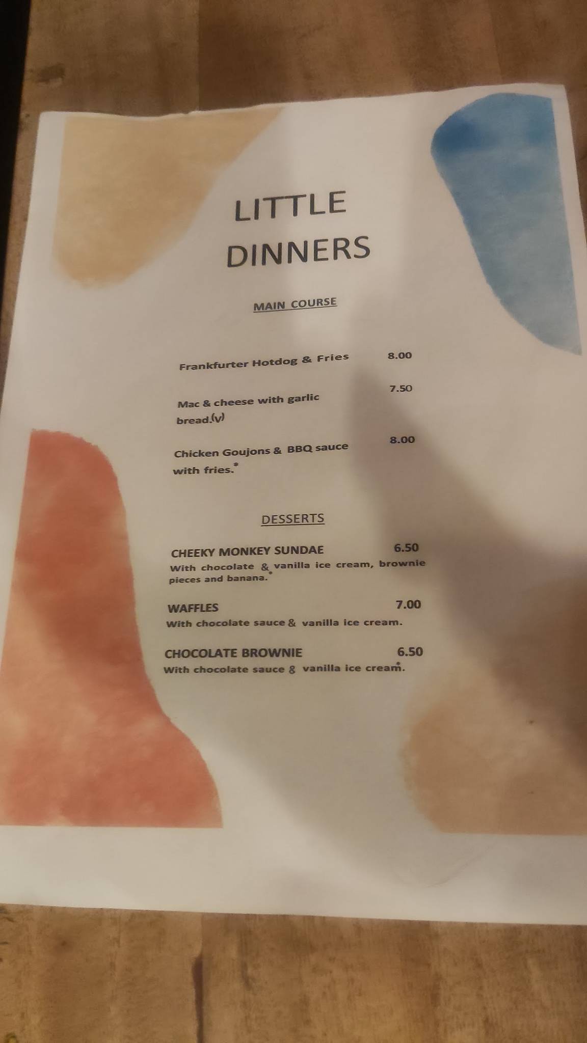 Menu at The Old George Inn pub & bar, Cirencester