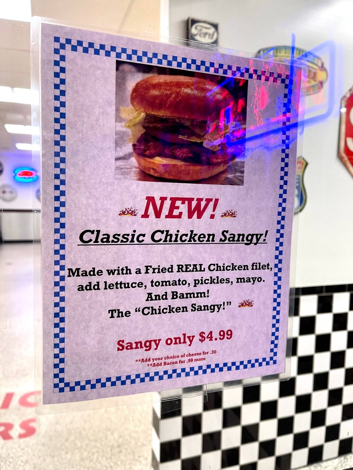 Menu at Classic Burgers restaurant, West Springfield