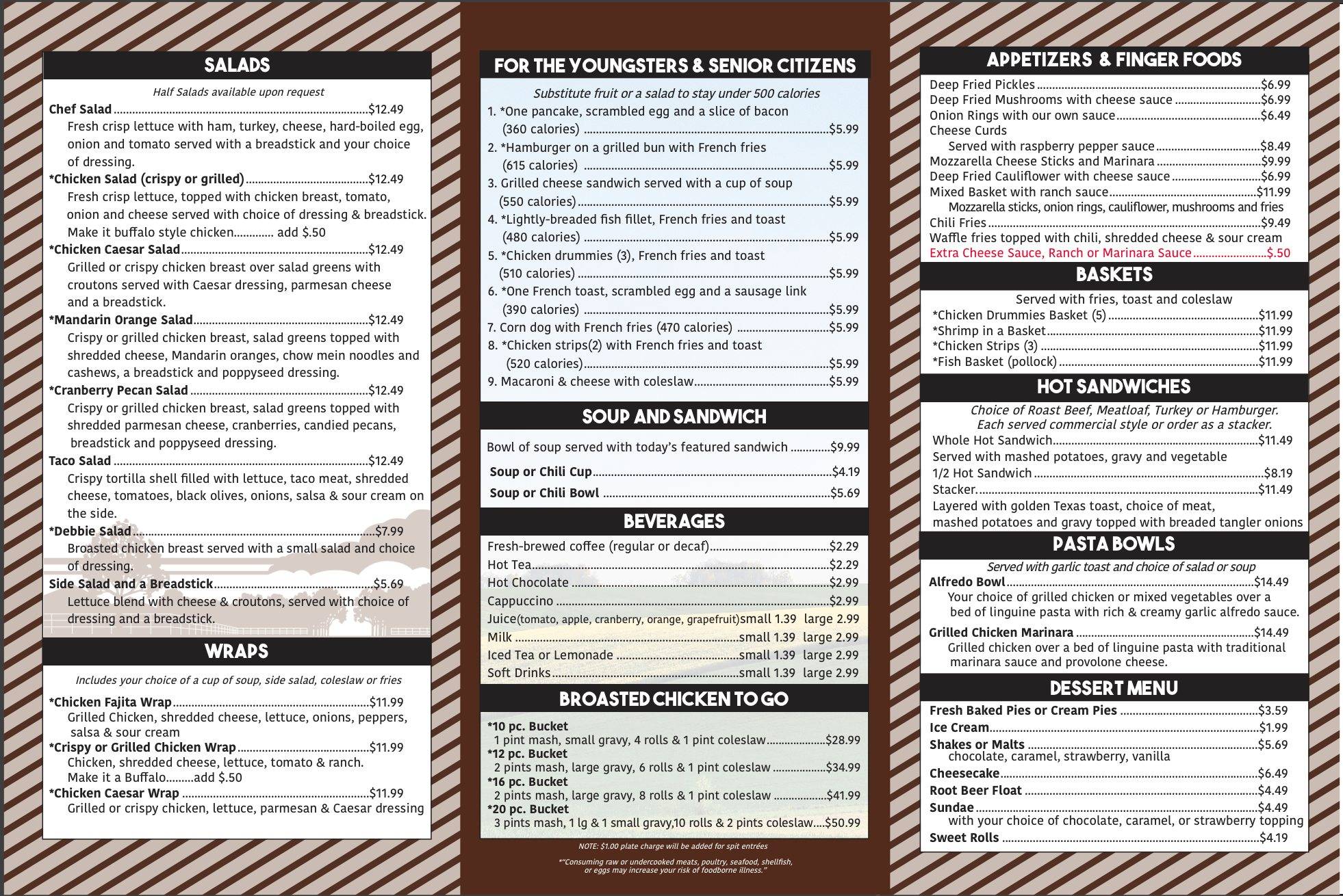 Menu at Countryside Restaurant of Long Prairie, Long Prairie