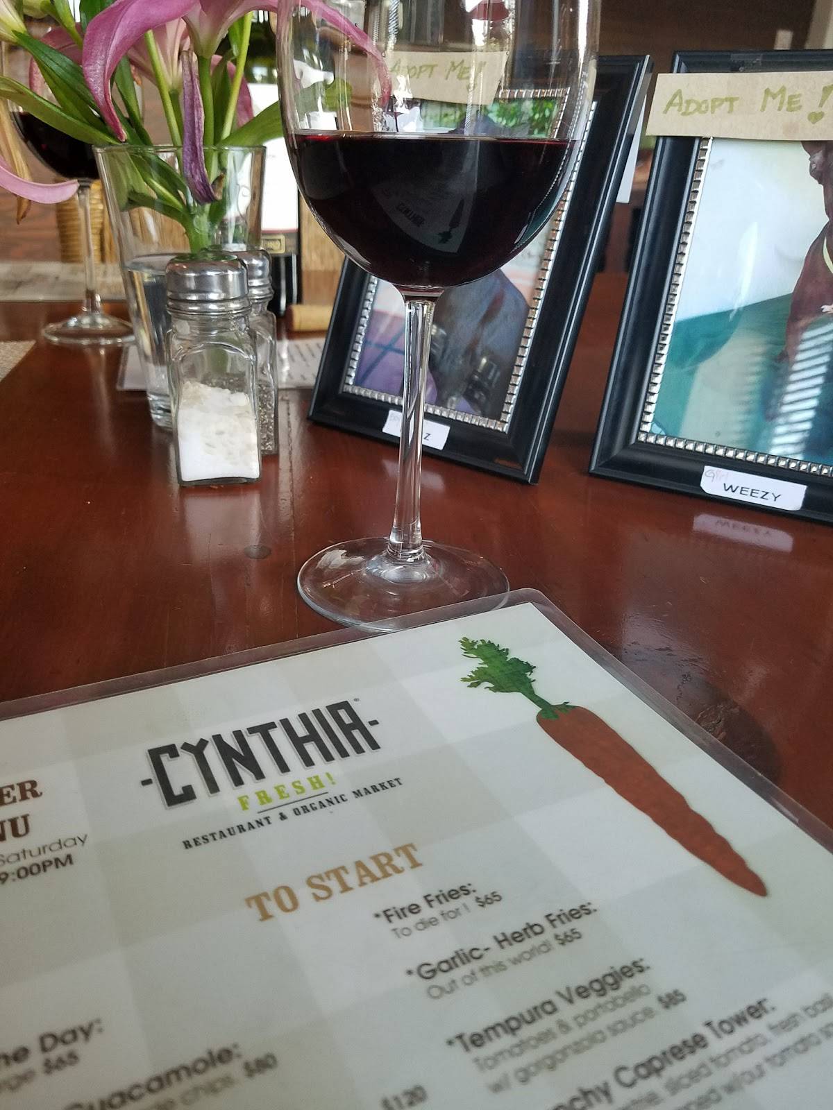 Menu at Cynthia Fresh restaurant, San José del Cabo