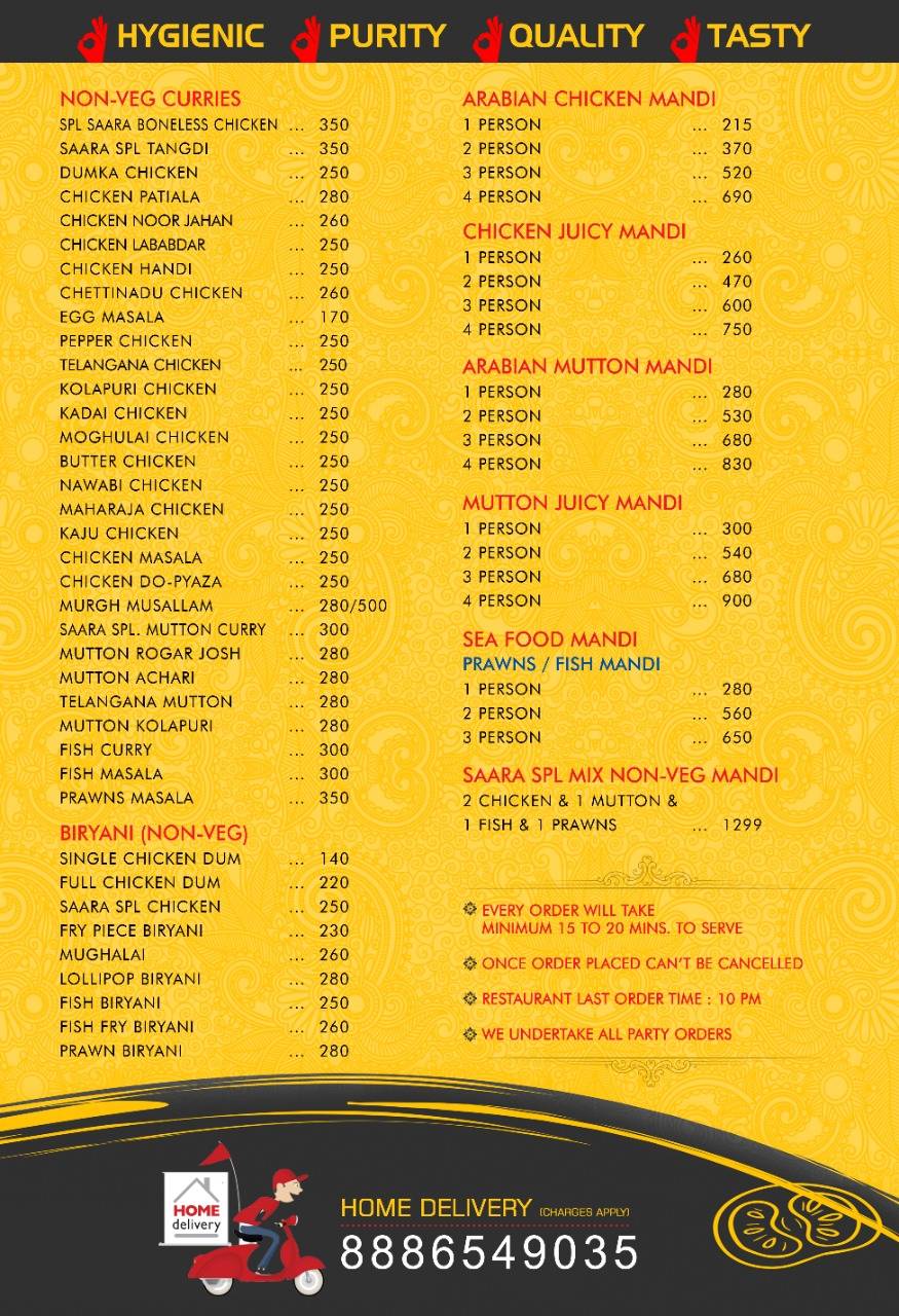 Menu at DVR FAMILY RESTAURANT, Ramagundam