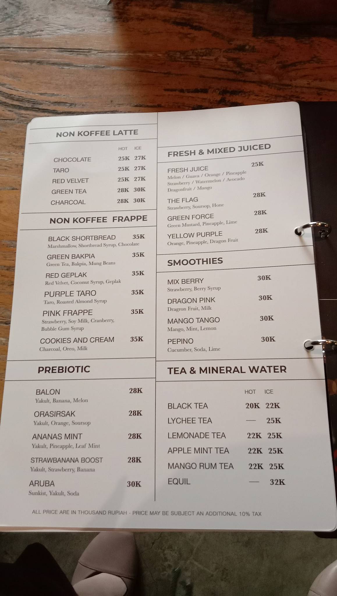 Menu at ESKALA Eatery Bar & Coffee, Minomartani