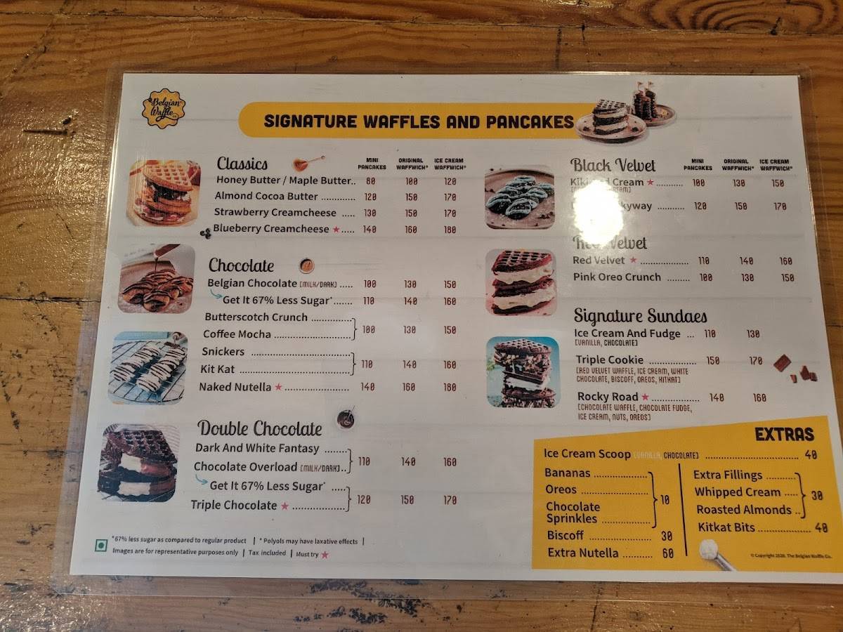Menu at Belgian Waffle Factory Rajarajeshwari Nagar, Bengaluru