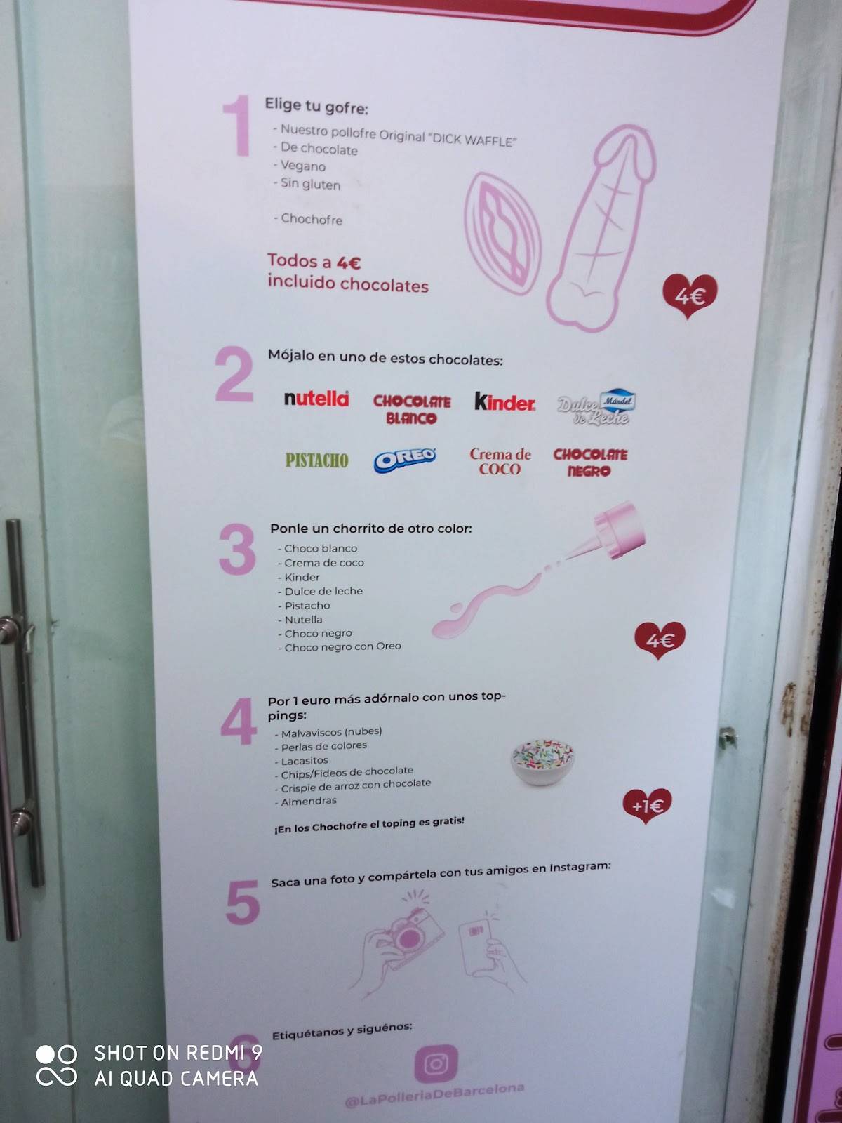 Menu at Dick Waffle - La Polleria de Barcelona, Barcelona