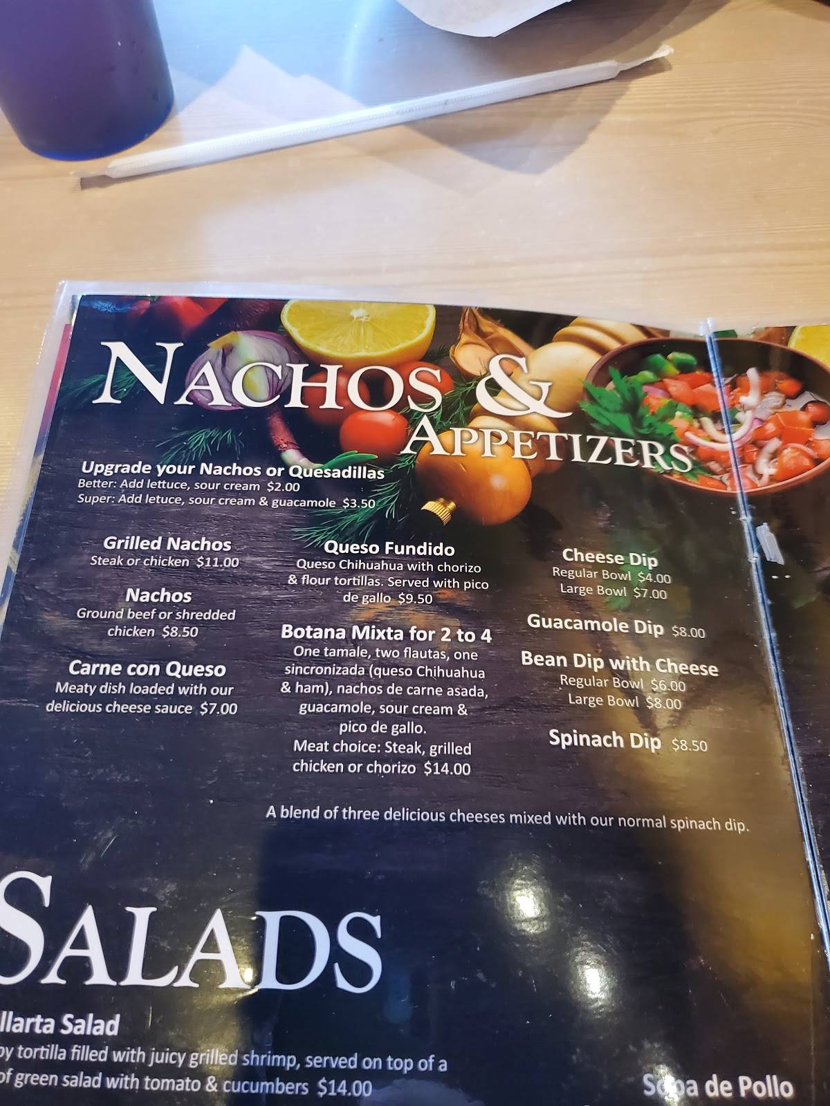 Menu at Dos Reales Mexican Restaurant, Overland Park
