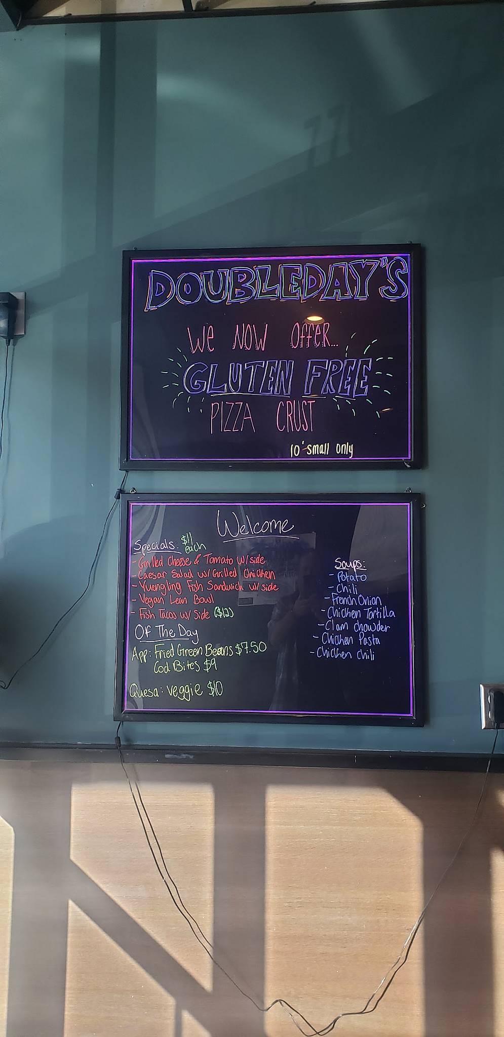 Menu at Doubleday's Grill &Tavern pizzeria, Springboro