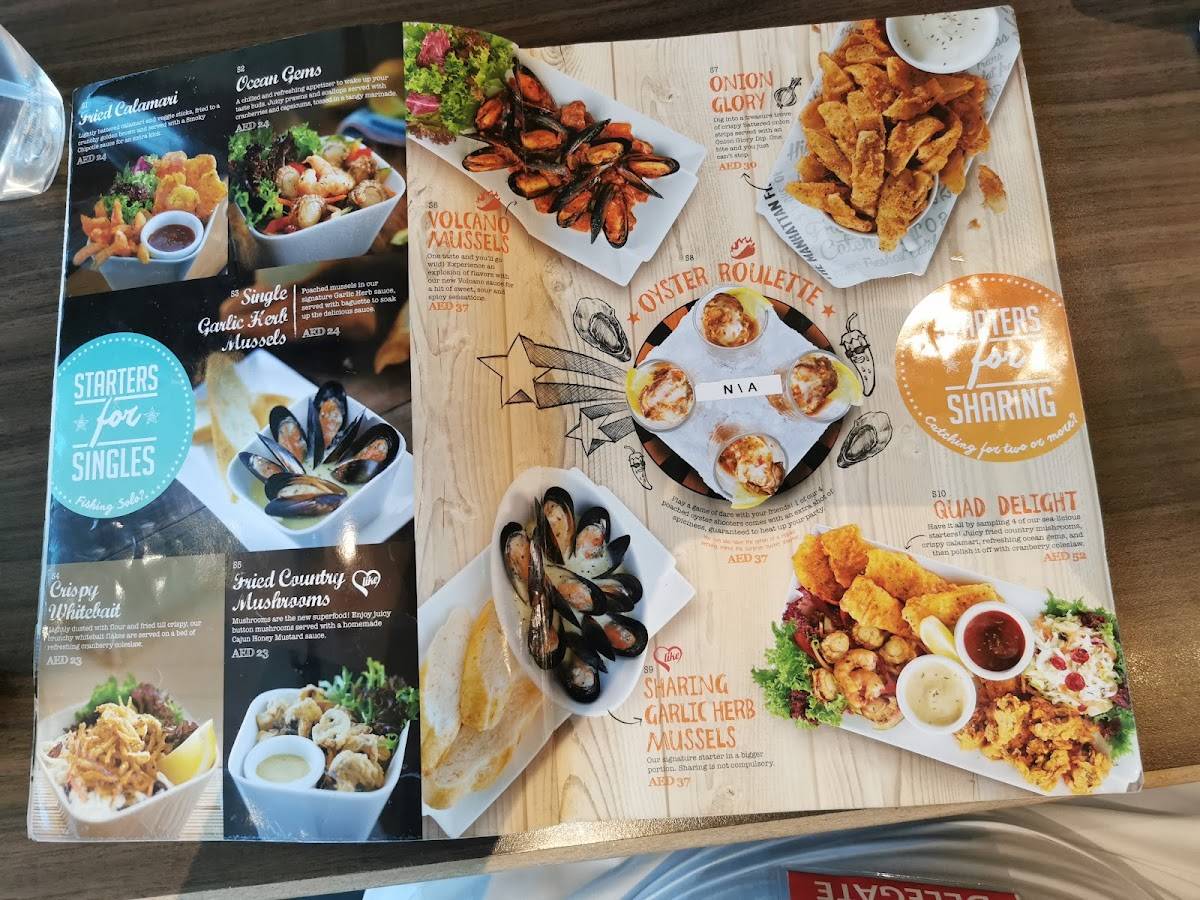 Menu at The Manhattan FISH MARKET restaurant, Dubai, 2nd Floor