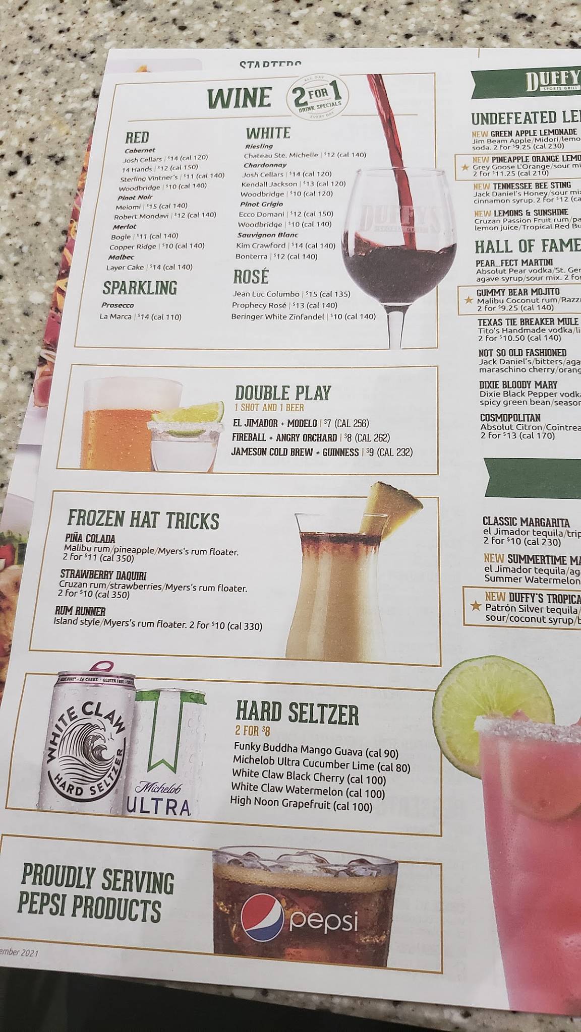 Menu at Duffy's Sports Grill pub & bar, Cape Coral