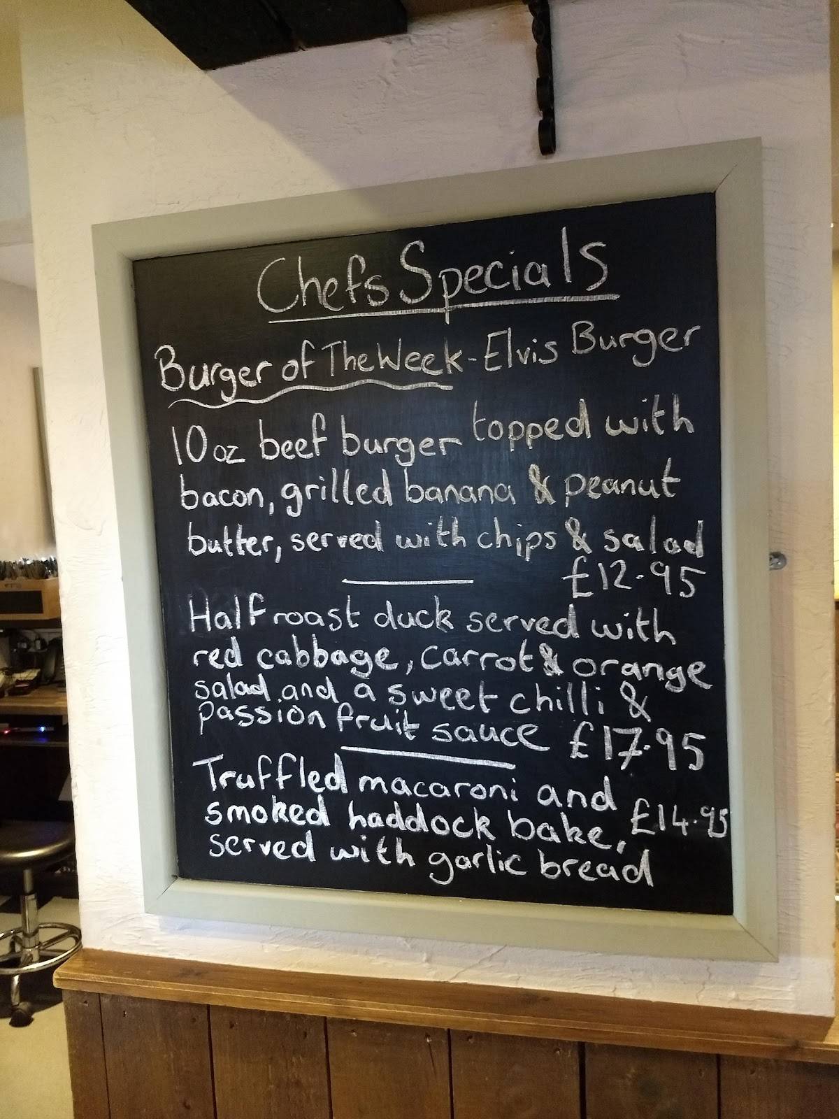 Menu at The Three Horseshoes Inn pub & bar, Durham, Running Waters