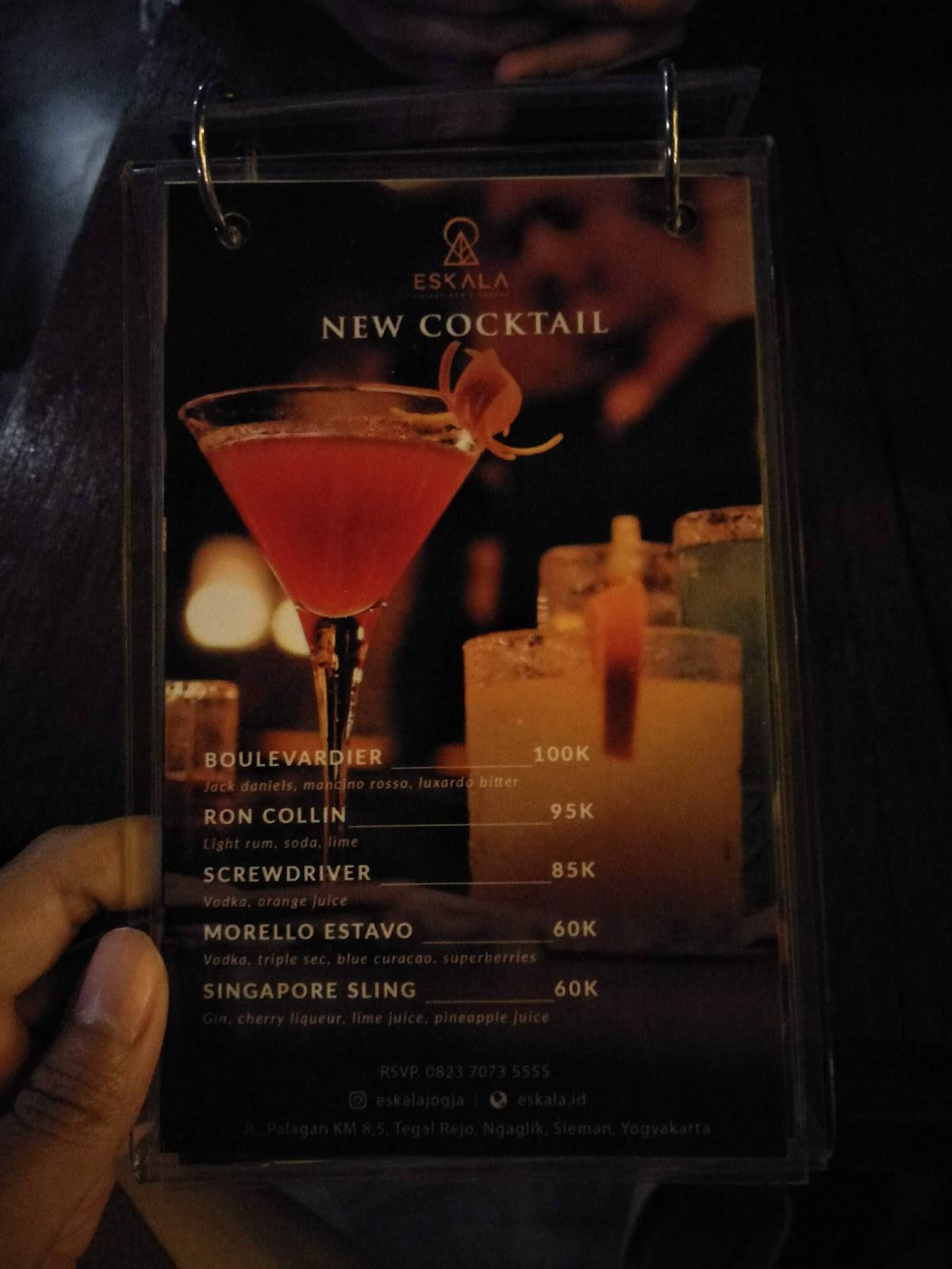 Menu at ESKALA Eatery Bar & Coffee, Minomartani
