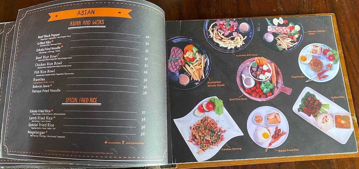 Menu at ESKALA Eatery Bar & Coffee, Minomartani