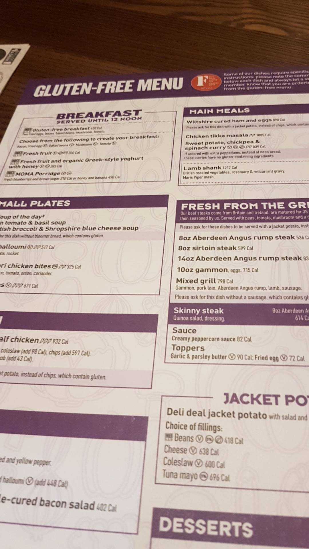 Menu at The David MacBeth Moir - JD Wetherspoon pub & bar, Musselburgh