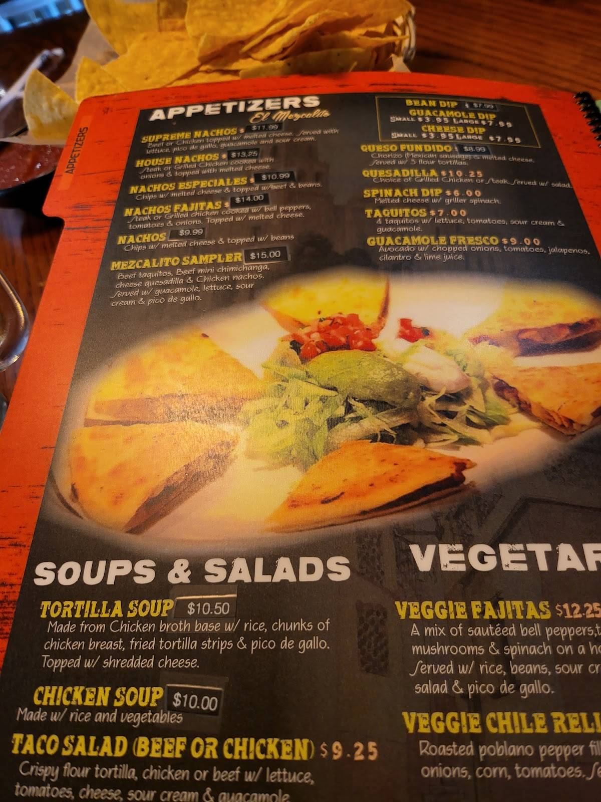 Menu at El Mezcalito Mexican Grill restaurant, Palm Bay