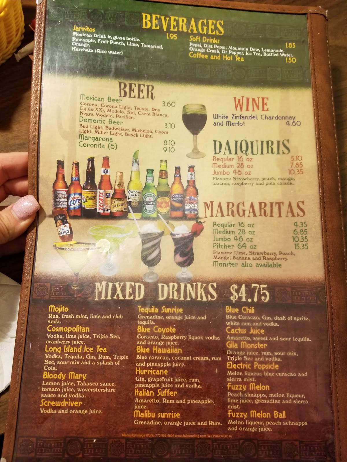 Menu at El Puerto restaurant, McCook