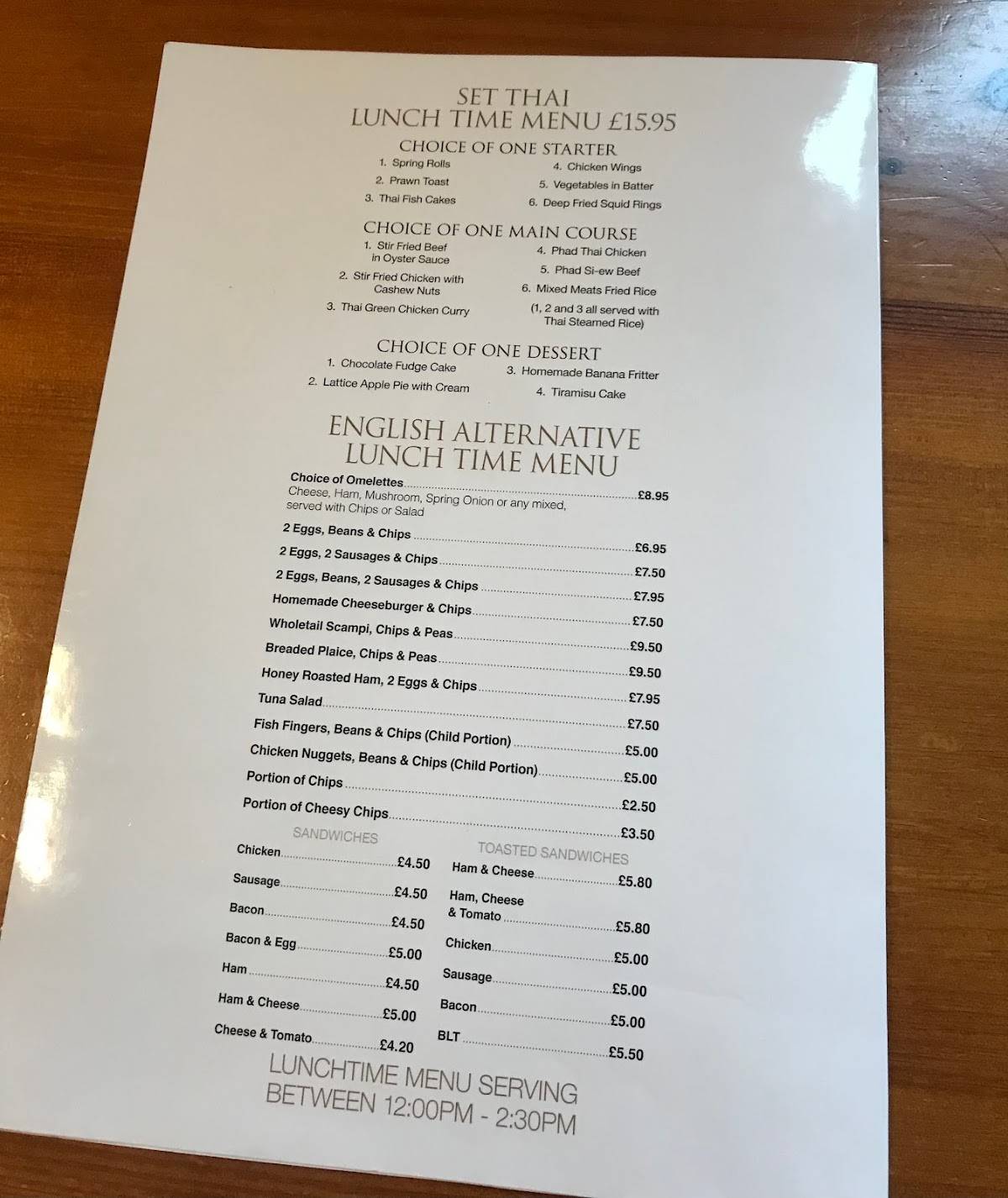 Menu at Golden Fleece pub & bar, Elstead