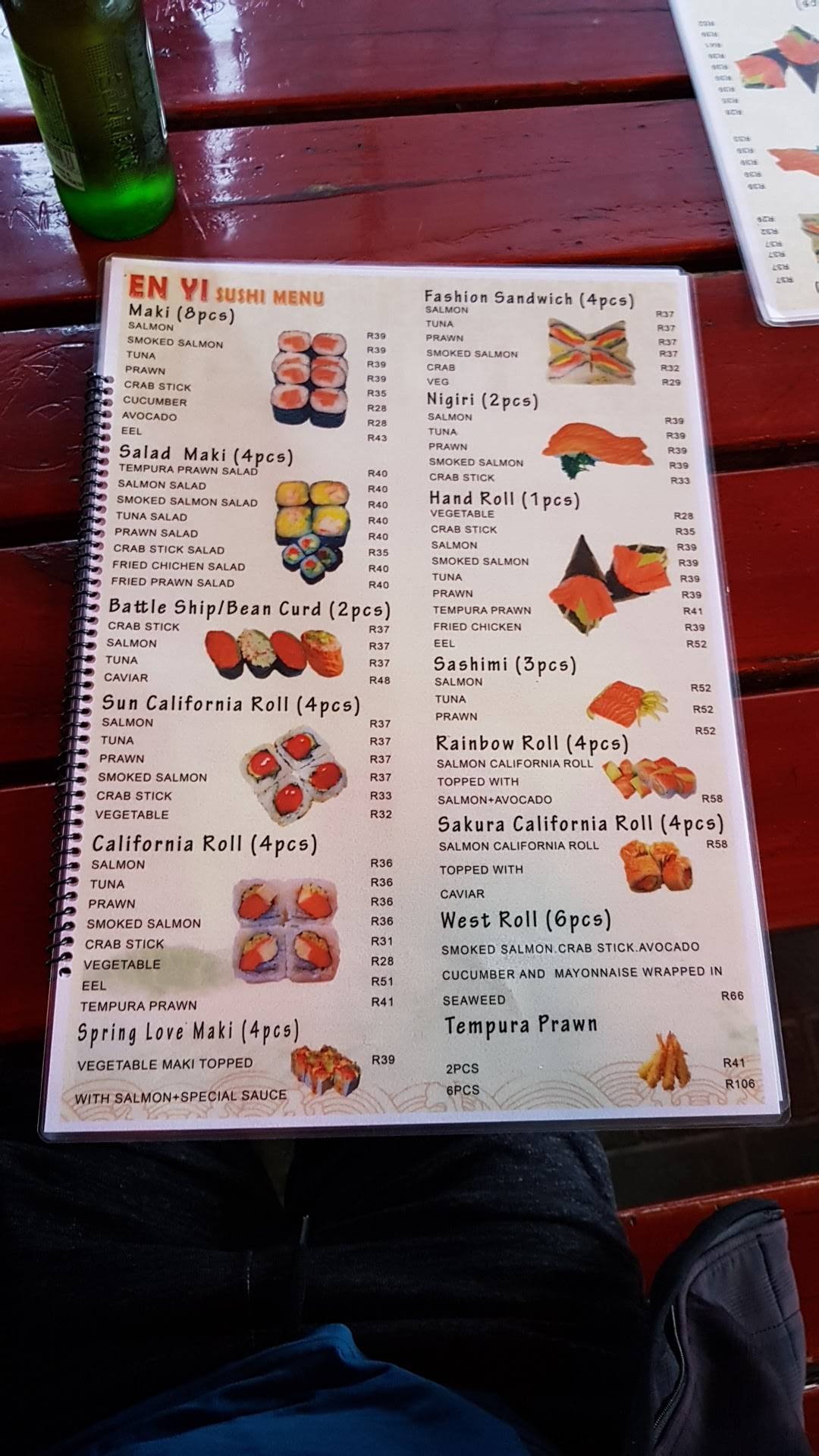 Menu at En'Yi Chinese Restaurant & Sushi Bar, Hartbeespoort