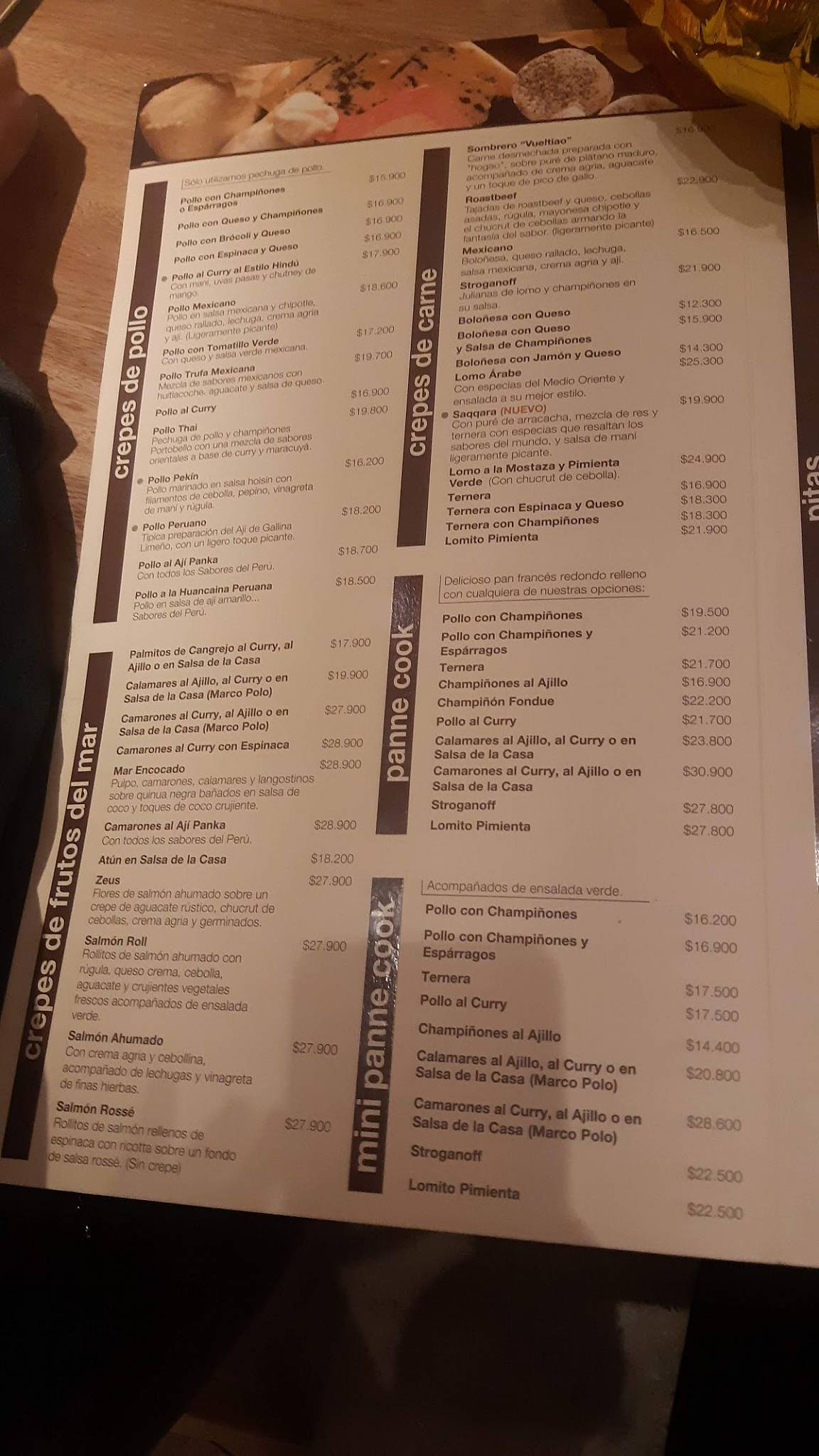 Carta del restaurante Crepes & Waffles - Viva Envigado, Envigado ...