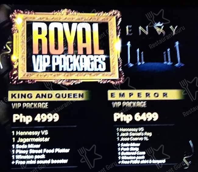 Carta de Envy Nightclub, Ciudad Quezon
