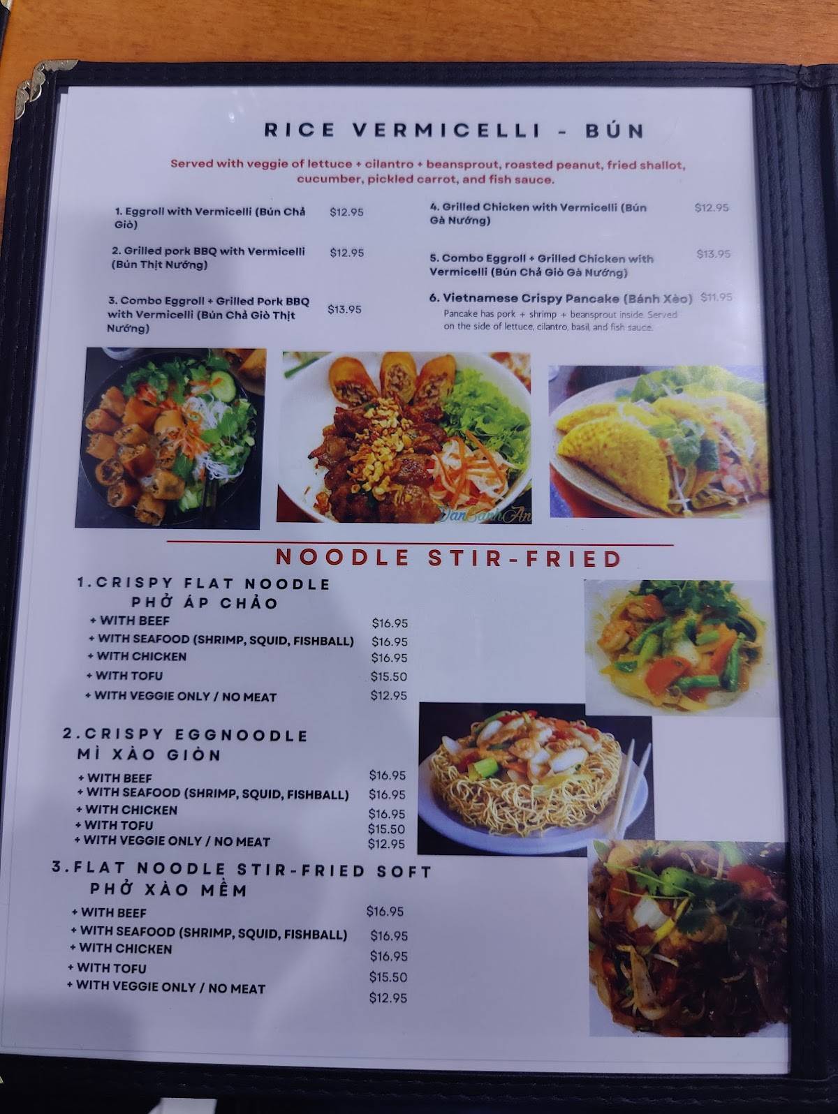 Menu at Banh Mi Dang restaurant, Evans