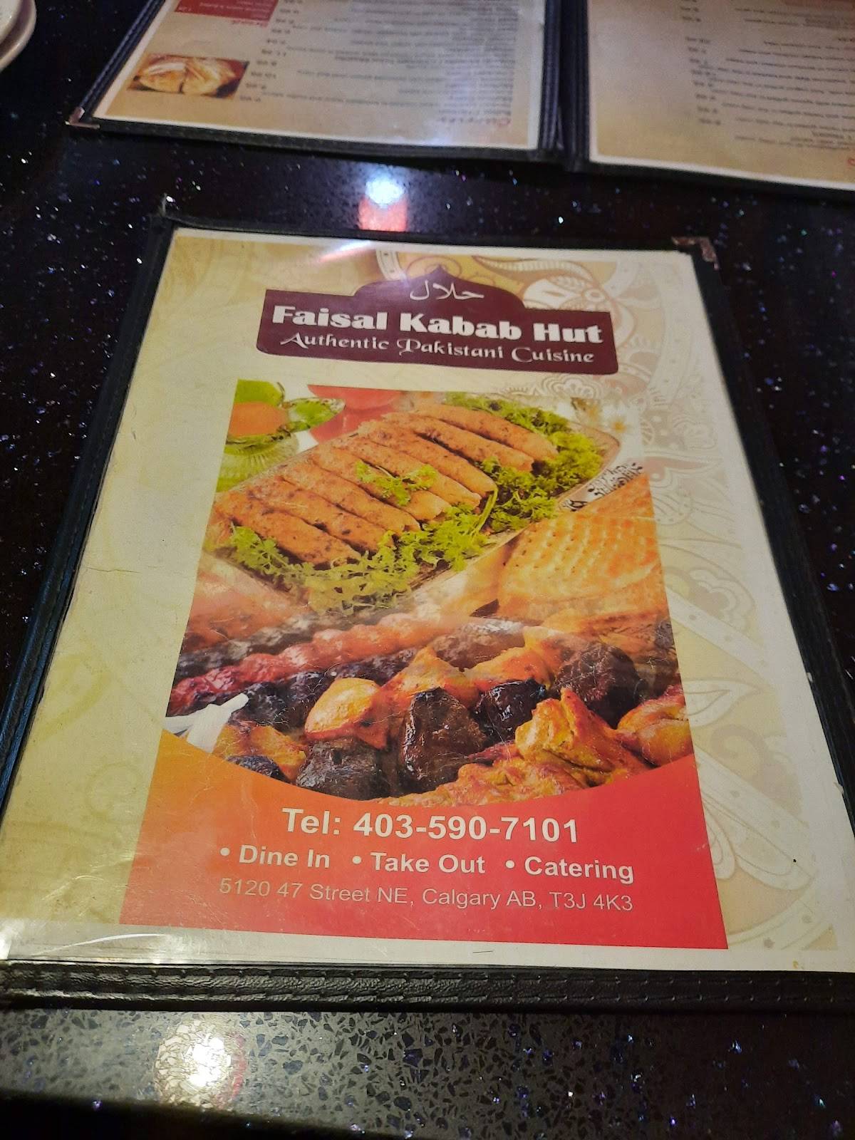 Menu at Faisal Kabab Hut restaurant, Calgary