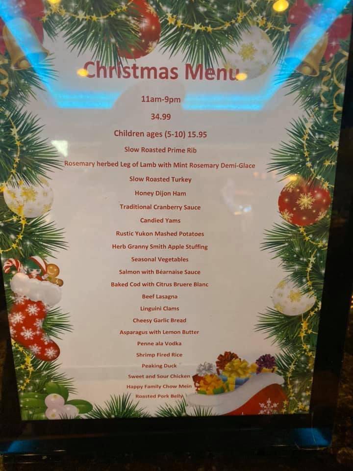 Menu at Falls Buffet restaurant, Snoqualmie