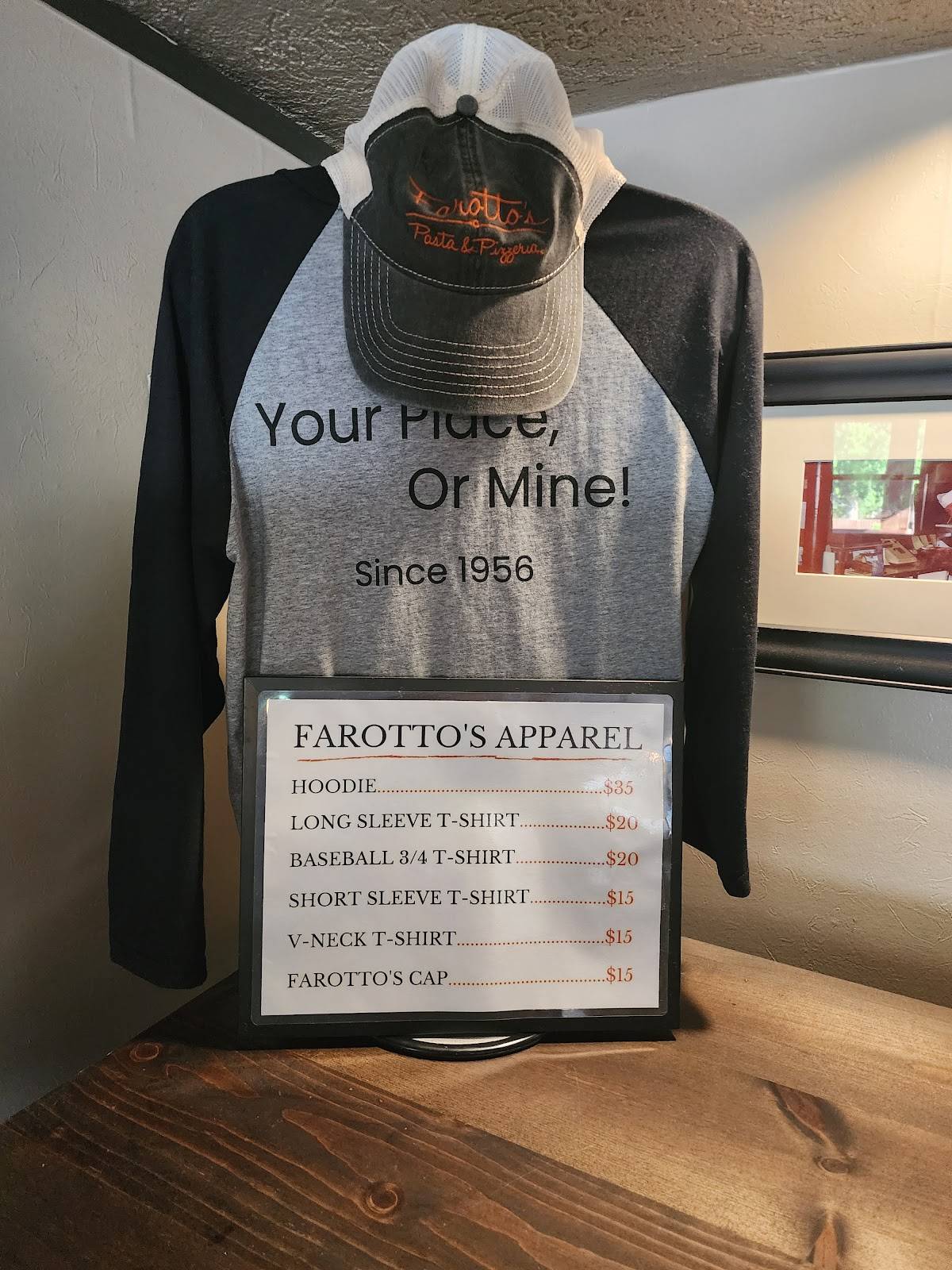 Menu at Farotto's pizzeria, Rock Hill