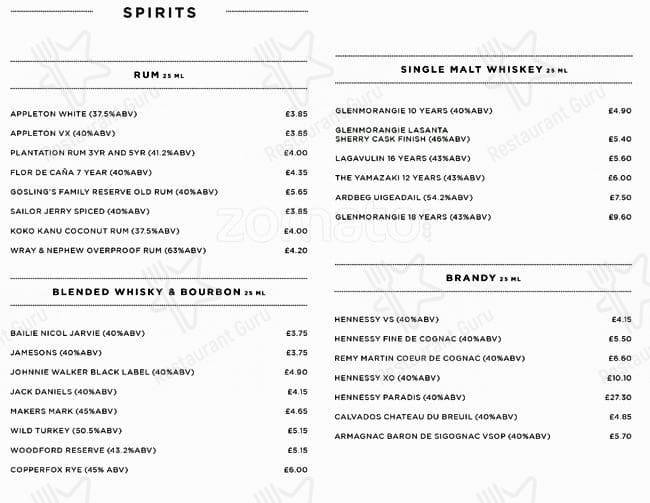 Menu at Fazenda Rodizio Bar & Grill Manchester, Manchester