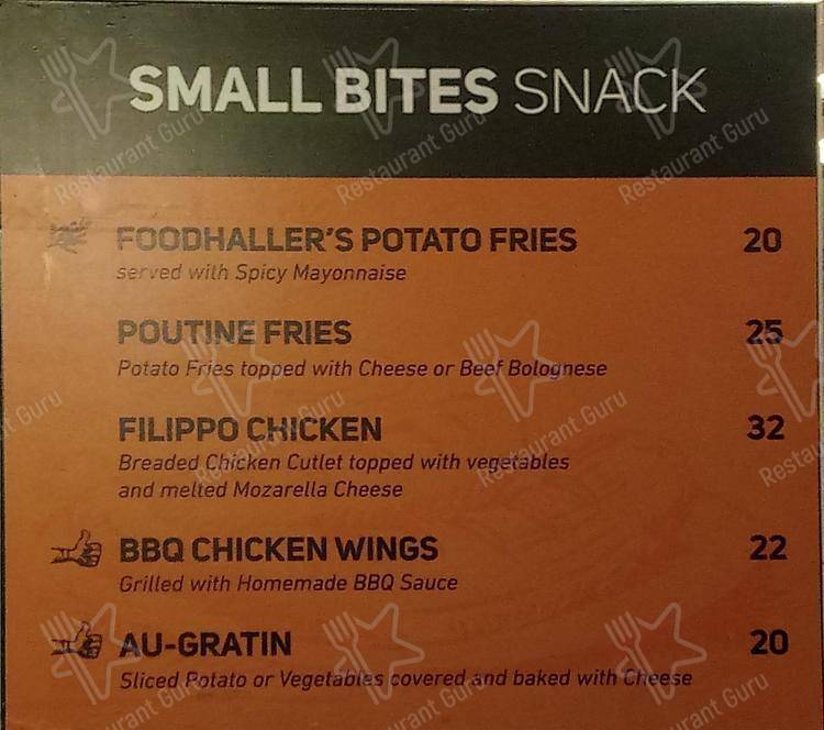 Menu at Foodhall Kitchen restaurant, Jakarta, Grand Indonesia