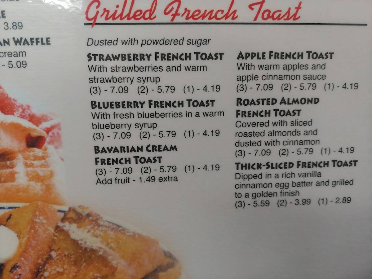 Menu at Frittatas Restaurant, Kokomo