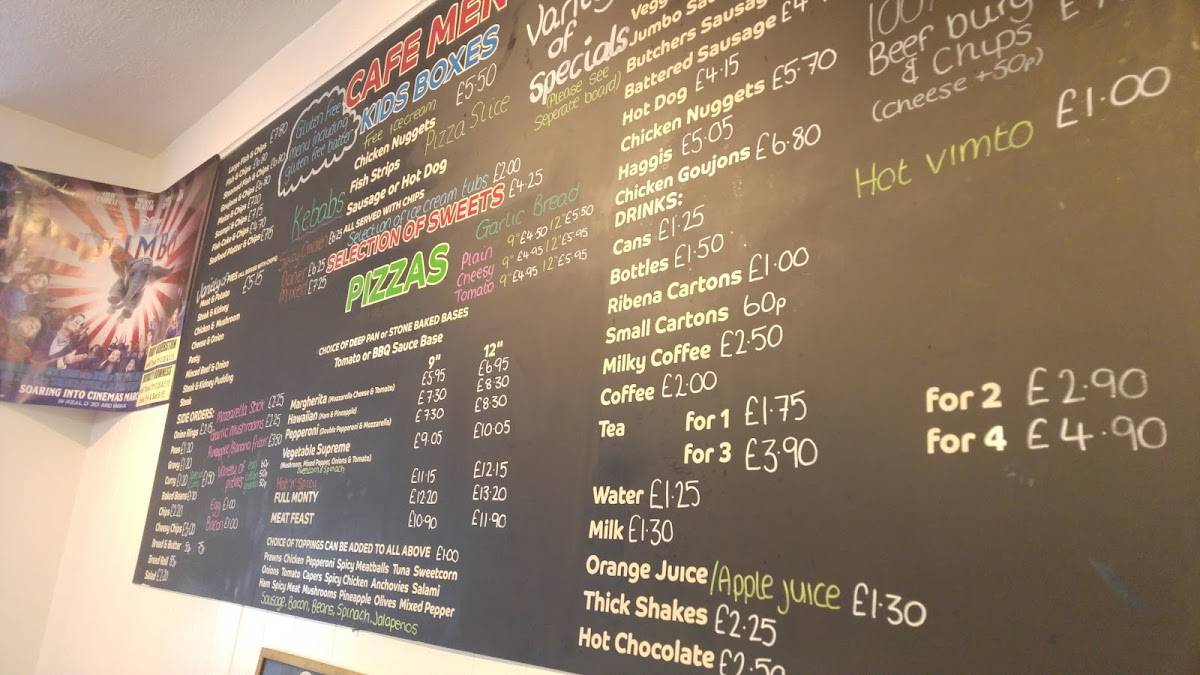 Menu at Fish over Chips restaurant, Grange-over-Sands, Highfield Nook