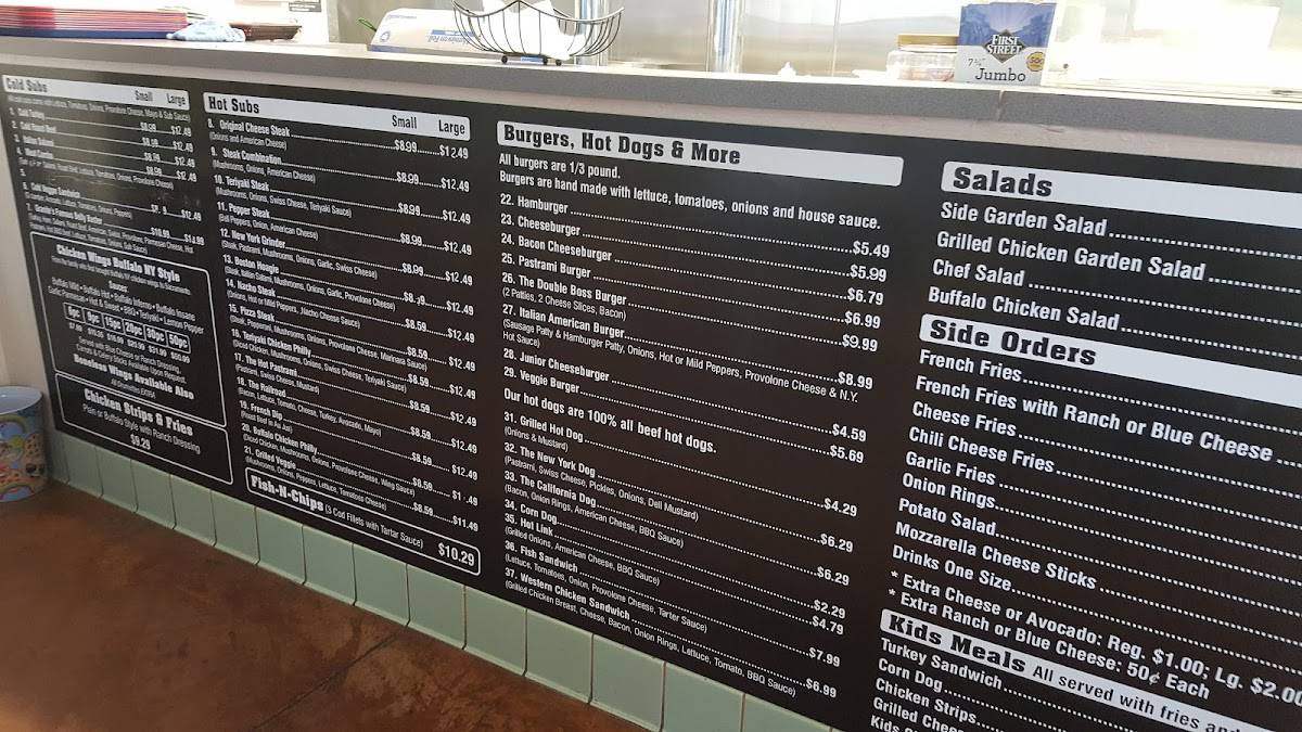 Menu at Granite's Famous Cheesesteaks & Wings restaurant, Roseville ...