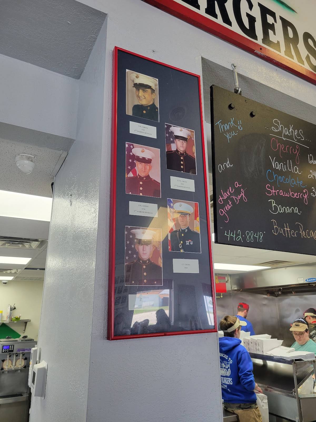 Menu at Gross' Burgers fast food, Danville