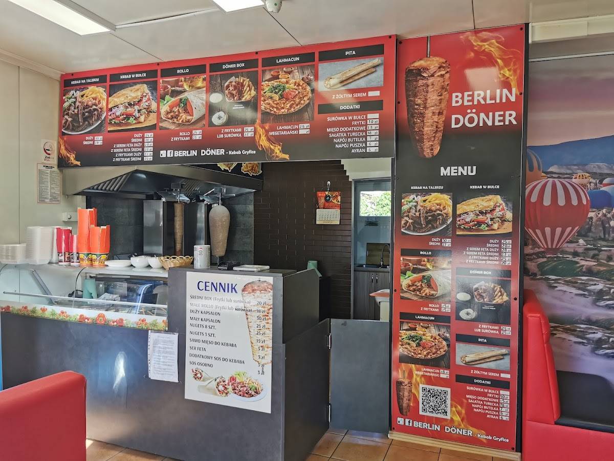 Menu at Berlin Doner Kebab restaurant, Gryfice