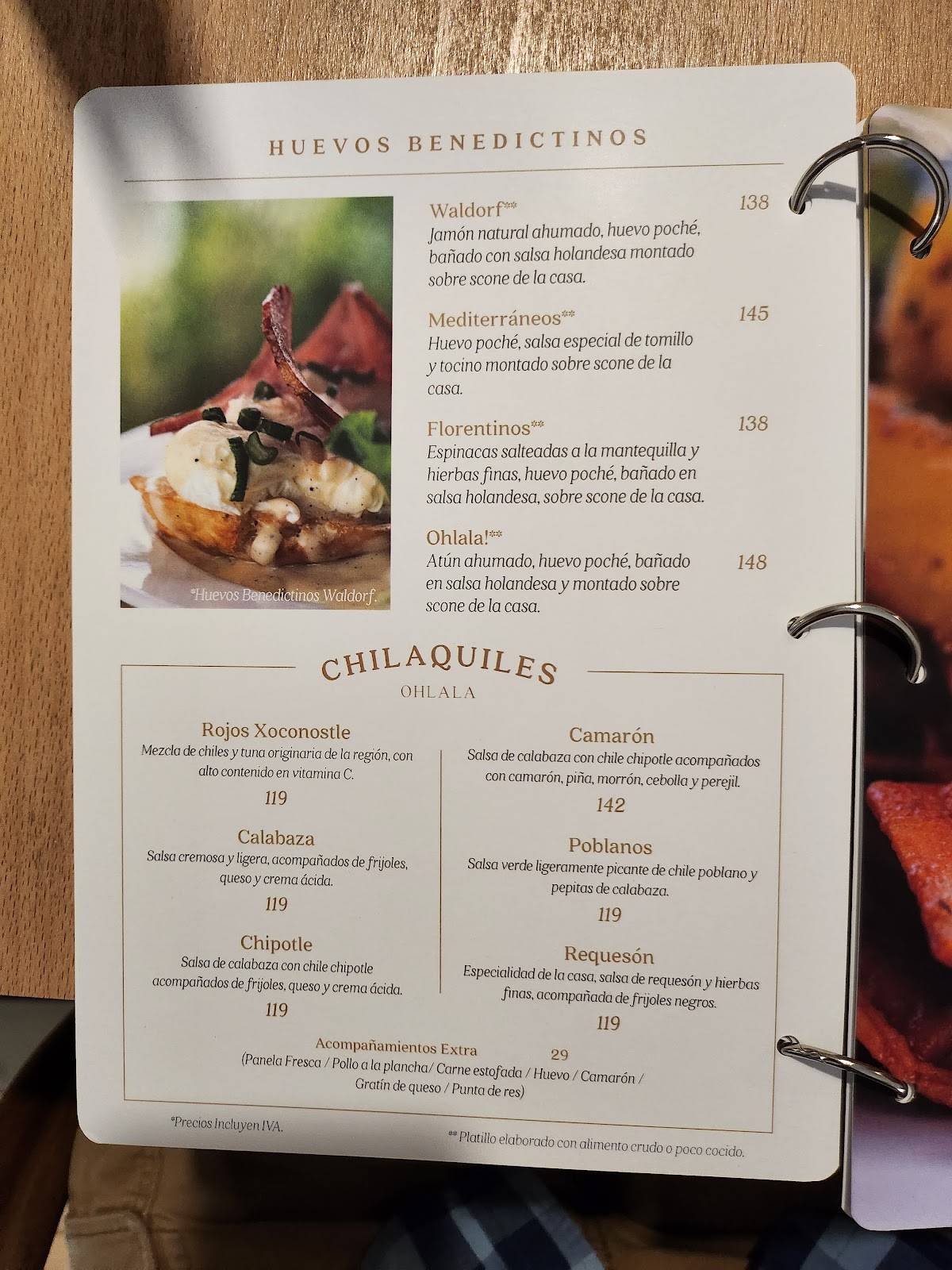 Carta de Ohlala Panadería Bistró Valle Real, Guadalajara