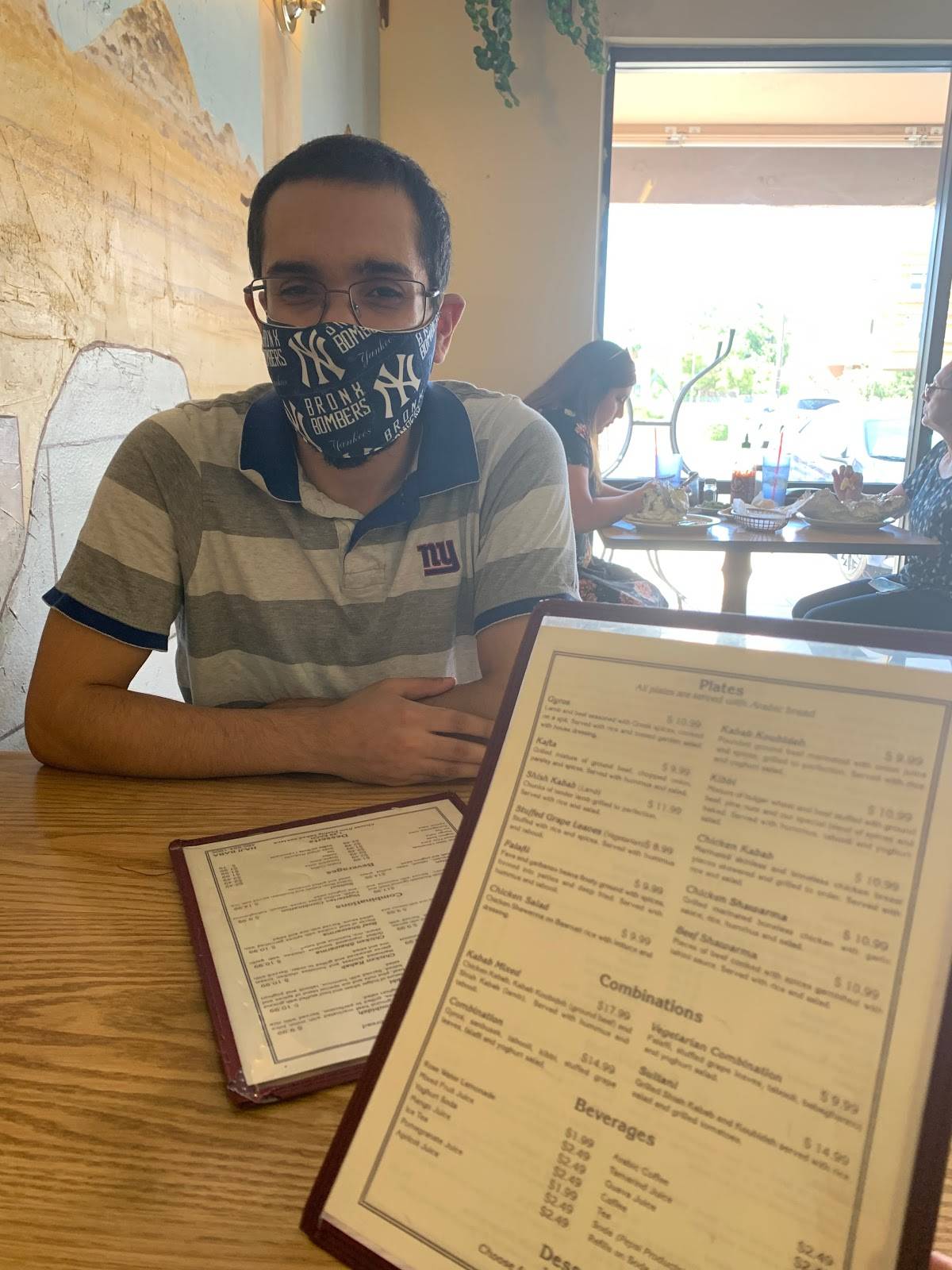Menu at Haji-Baba restaurant, Tempe