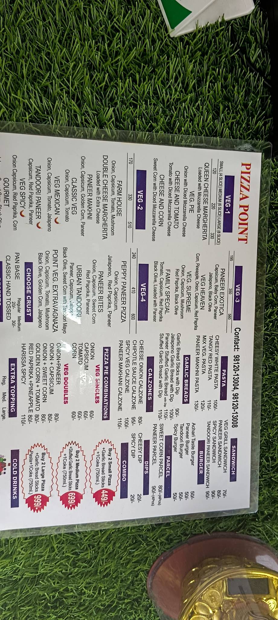 Menu at Pizza Point, Hansi
