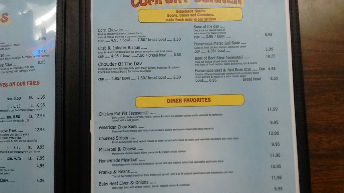 Menu at Harry's Restaurant, Westborough